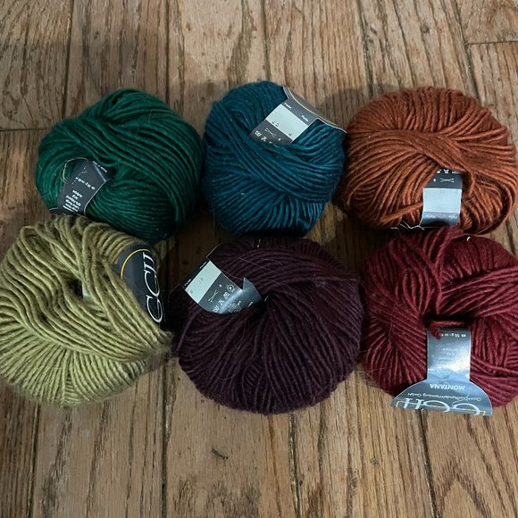 GGH | Office | 6 Balls Ggh Montana Wool Blend Yarn 6 Different Colors ...